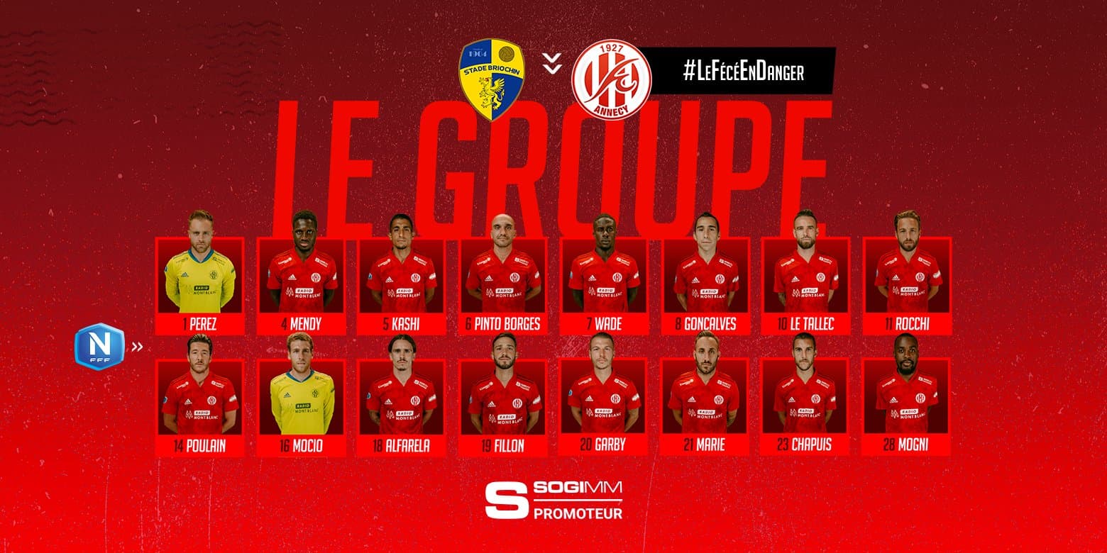 National 1 (J10) : Le groupe des Rouges - FC ANNECY Site officiel